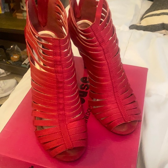 Shoes | Caged Peep Toe Heels | Poshmark